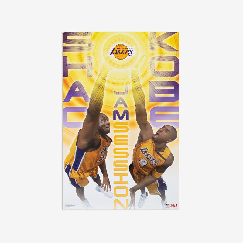 Kobe Bryant + Shaquille O'Neal Vintage Poster